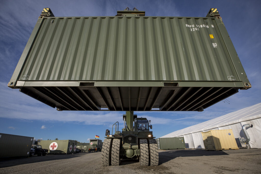 Bundeswehr Container Osnabrück beschmiert